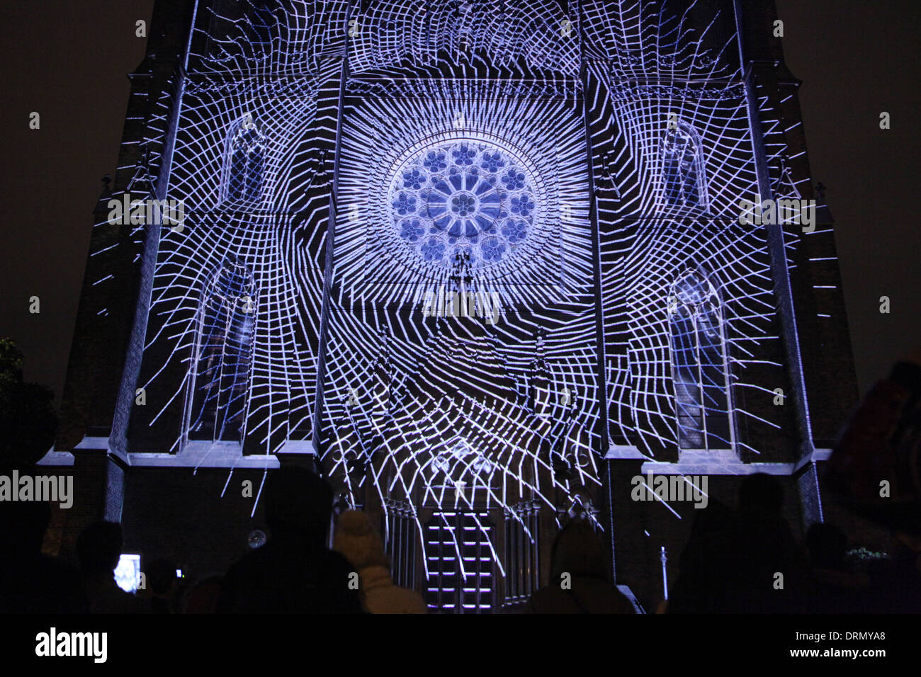 Projection mapping by Czech art group The Macula on St Ludmila’s Church ...