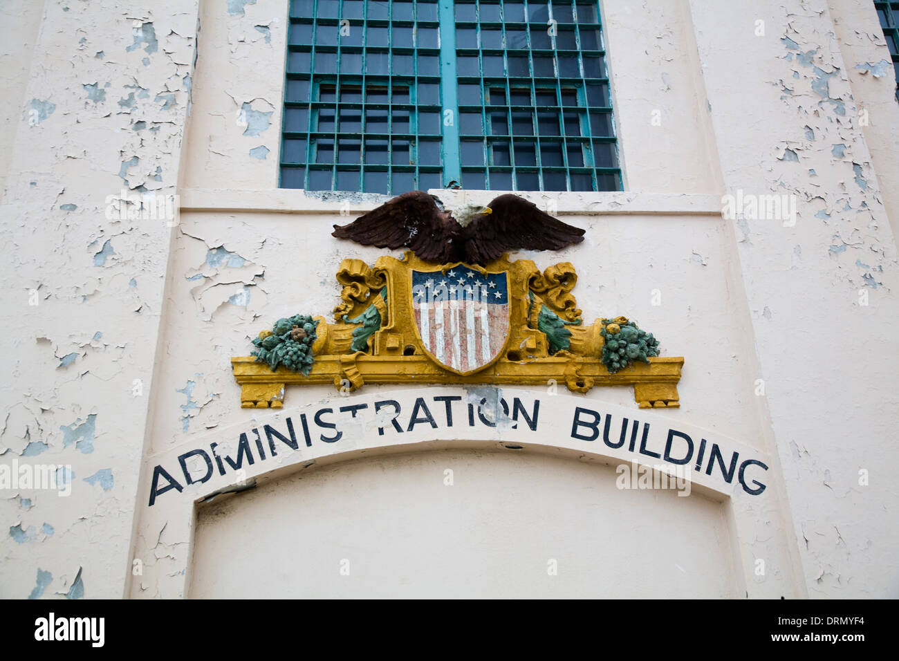 Administration Building sign, Alcatraz Island Prison, San Francisco, CA ...