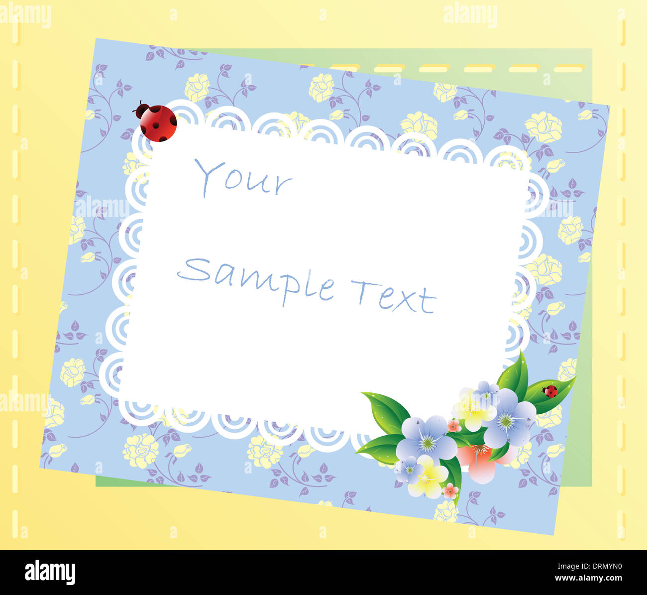 Card with scalloped border hi-res stock photography and images - Alamy
