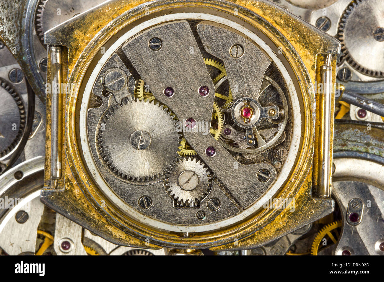Background of the clockworks Stock Photo - Alamy