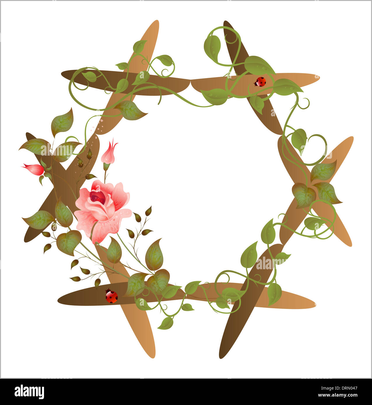 vintage floral frame Stock Photo - Alamy