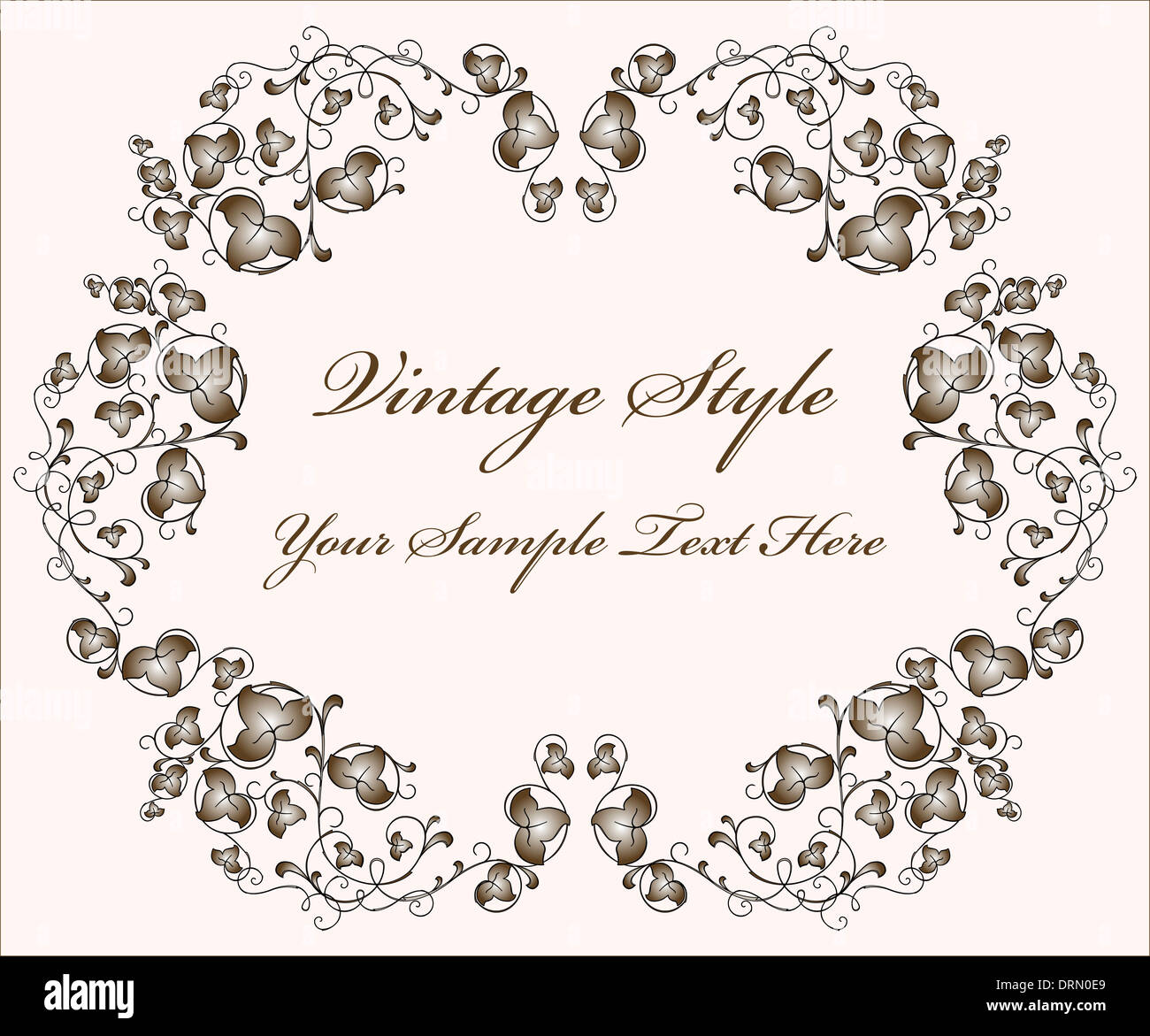 vintage floral frame Stock Photo - Alamy