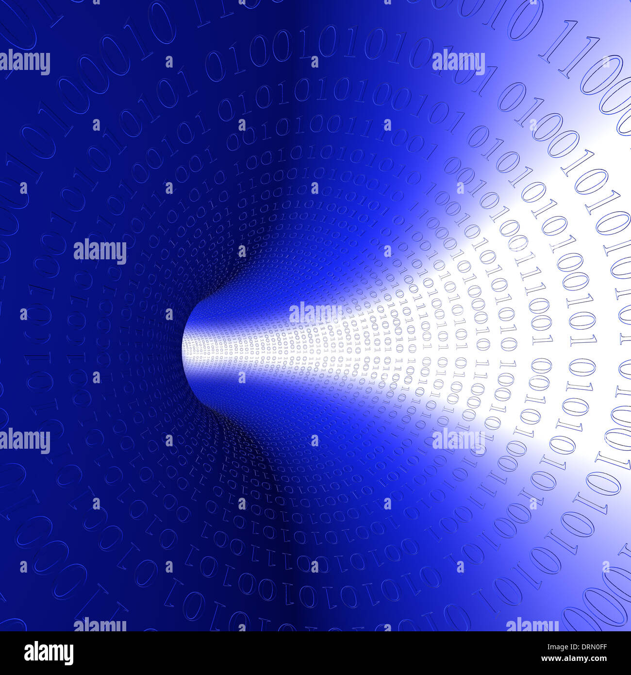 Abstract binary code green tunnel hi-res stock photography and images ...
