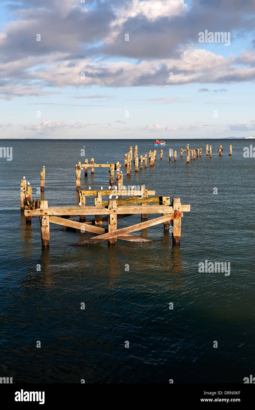 What remains of the fishing pier hi-res stock photography and images ...