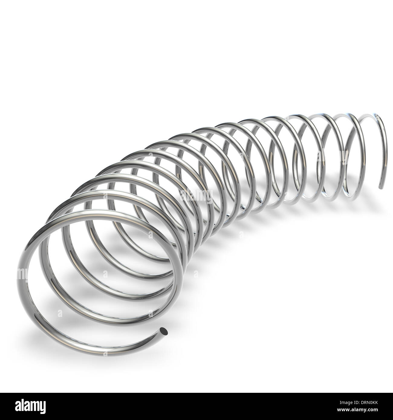 Metal spring on a white background Stock Photo - Alamy