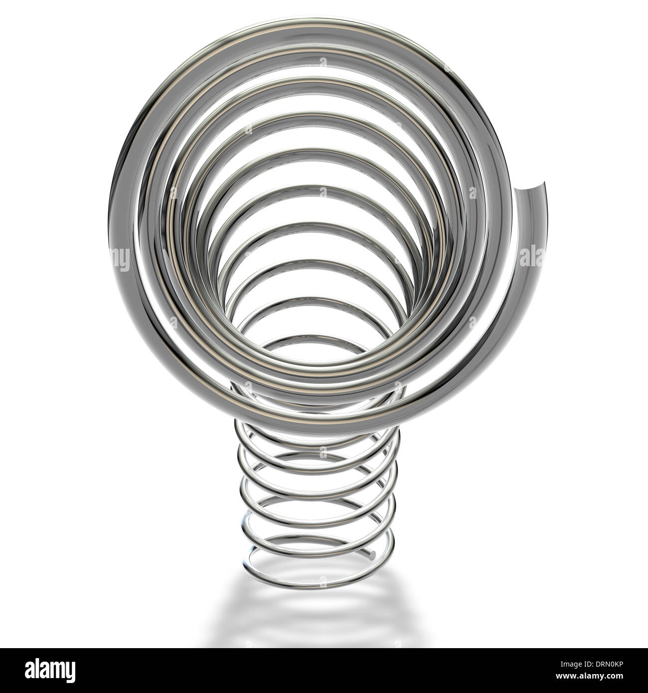 Metal spring on a white background Stock Photo - Alamy
