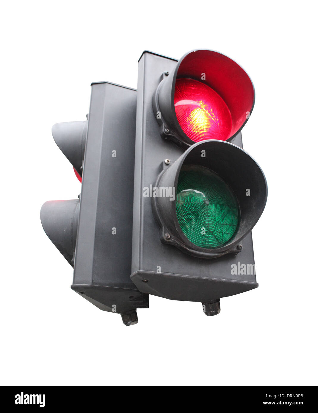 colored traffic lights isolated on the white background Stock Photo - Alamy