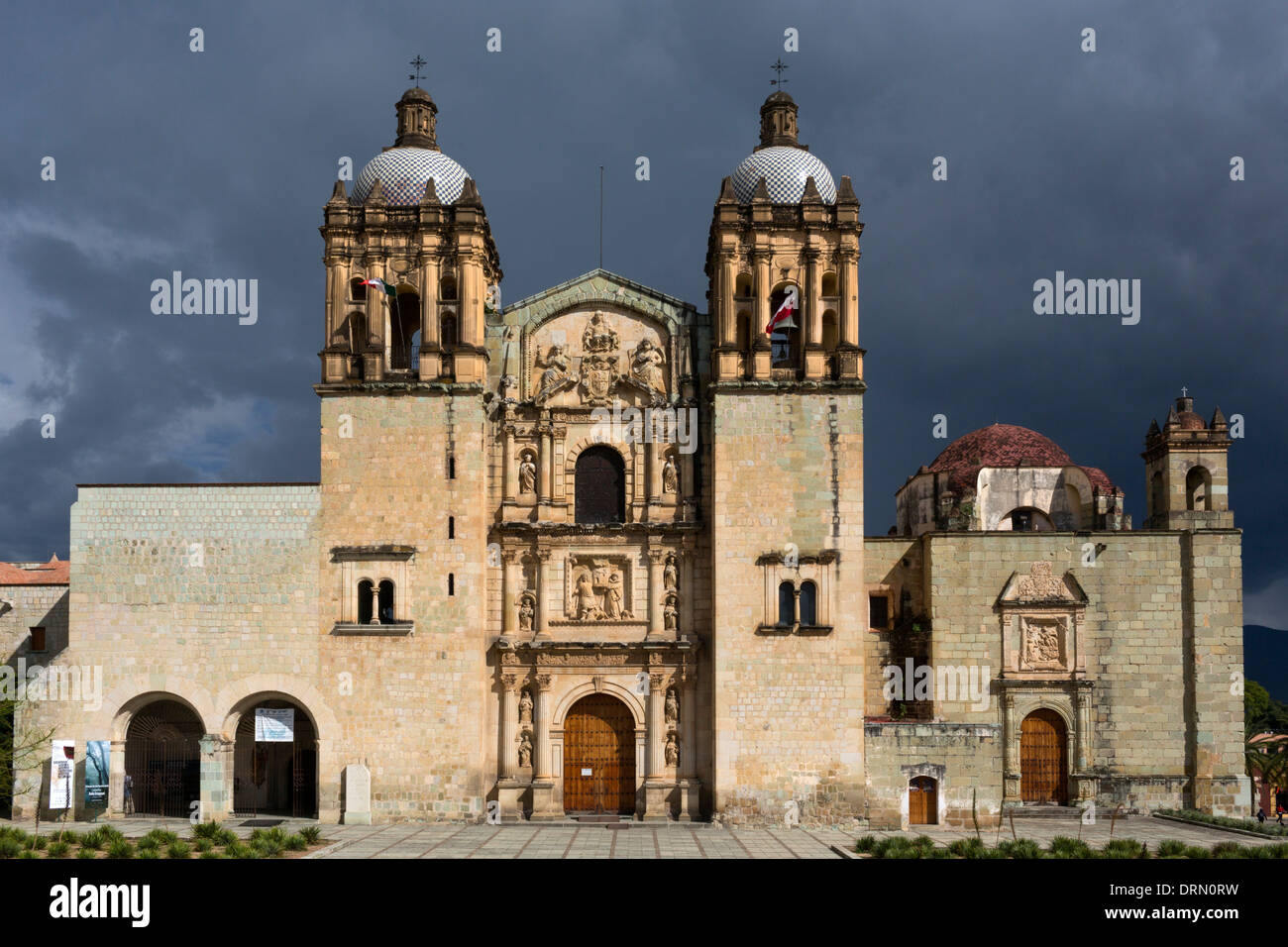 Facade of the Temple of Santo Domingo, Baroque architecture Stock Photo ...