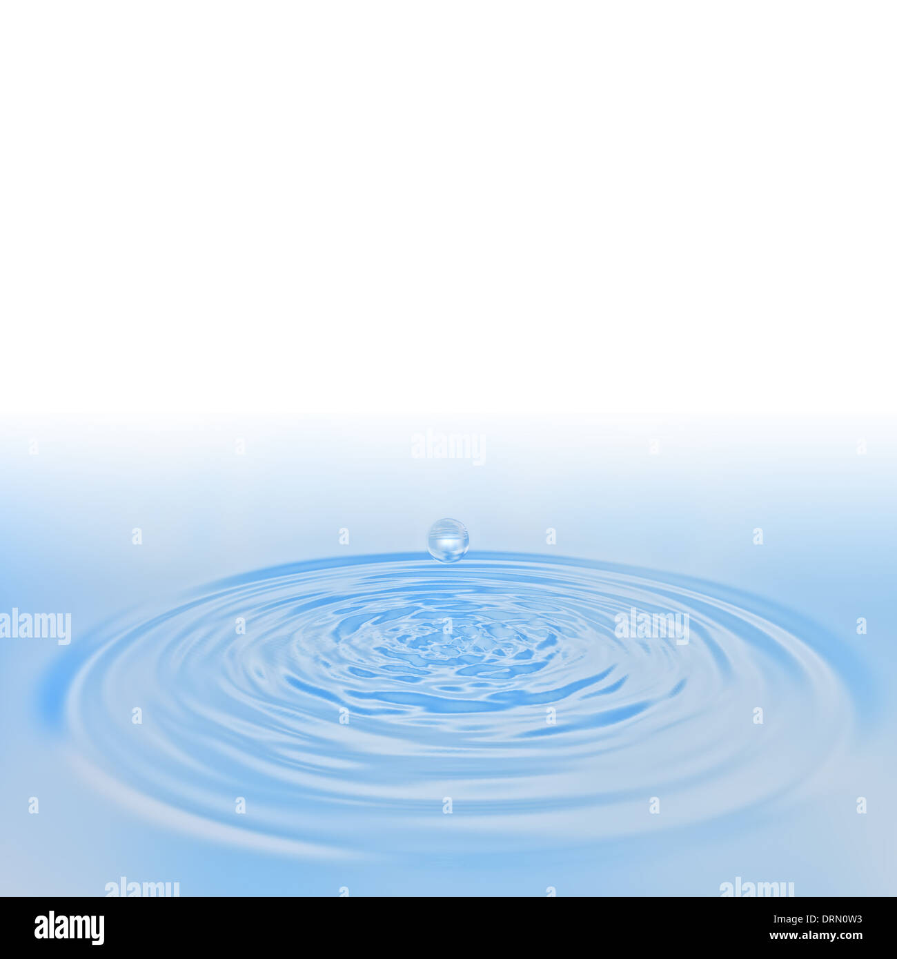 A drop of water falls on the white background Stock Photo - Alamy