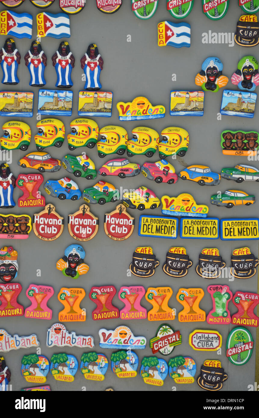 Display of fridge magnets as souvenirs of Cuba Stock Photo - Alamy