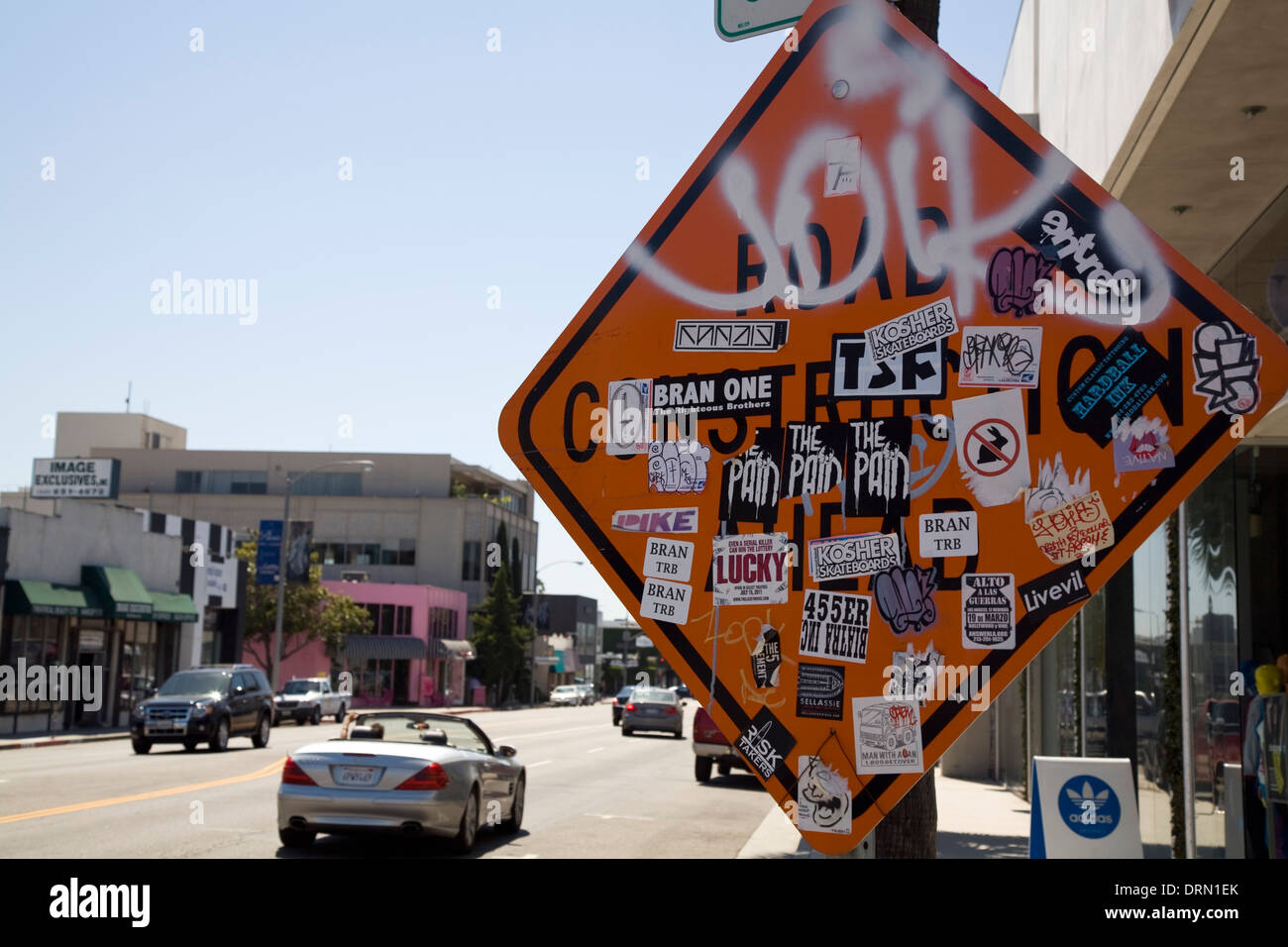 Stickers On Road Sign High Resolution Stock Photography and Images - Alamy
