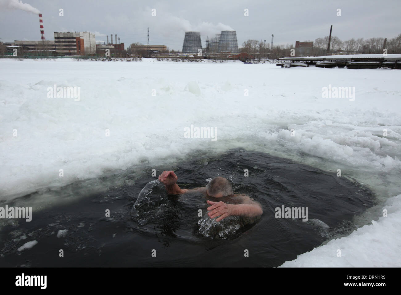 Russian ice bathing hi-res stock photography and images - Alamy