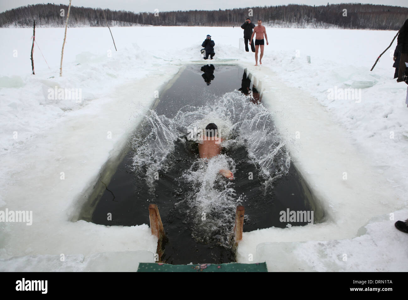 Winter swimming championship hi-res stock photography and images - Alamy