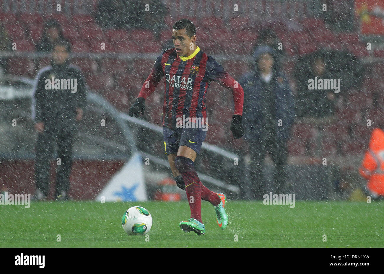 Barcelona, Spain. 29th Jan, 2014. Alexis Sanchez during the Copa del ...