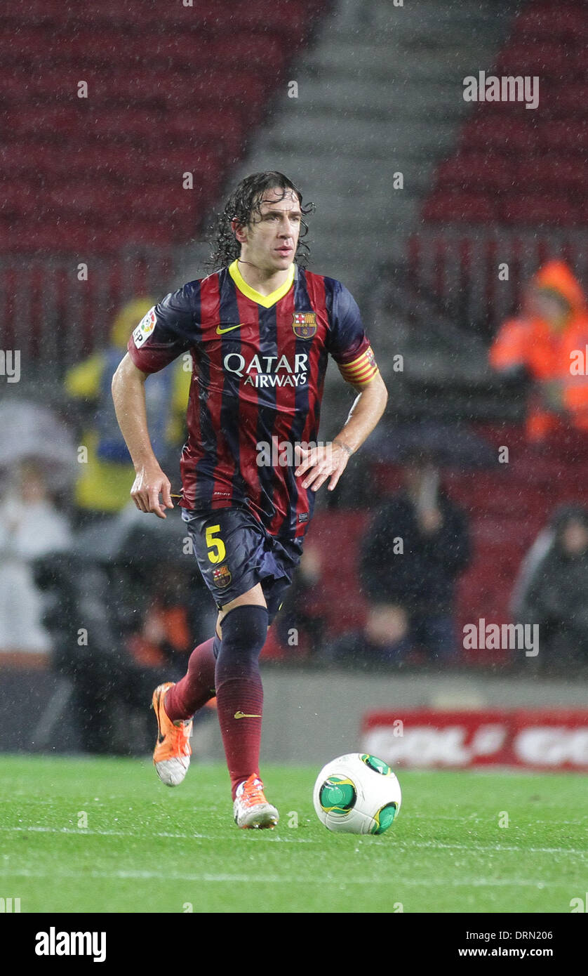 Barcelona, Spain. 29th Jan, 2014. Carlos Puyol during the Copa del Rey ...