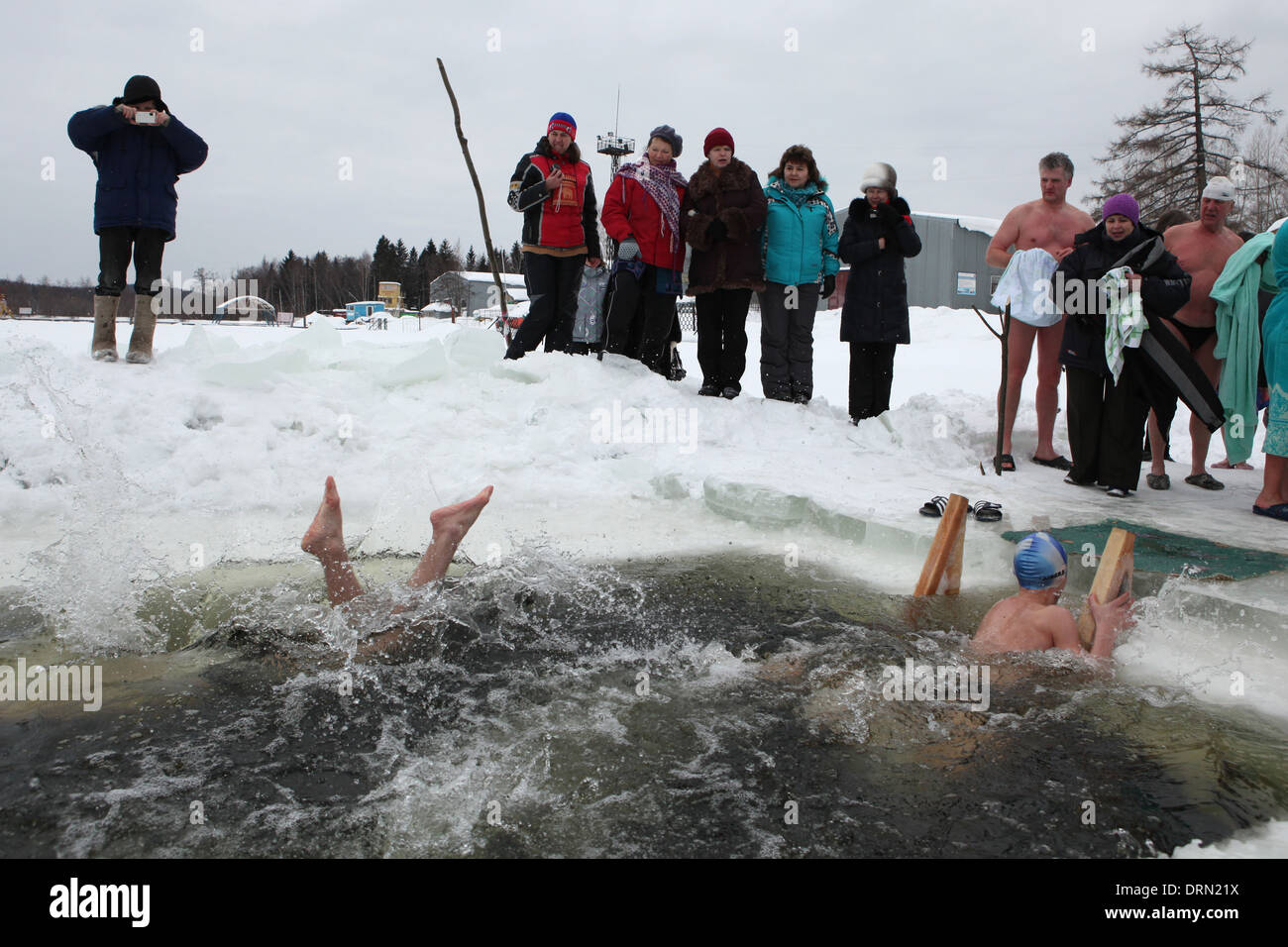 Russian Ice Bathing Stock Photos & Russian Ice Bathing Stock Images - Alamy