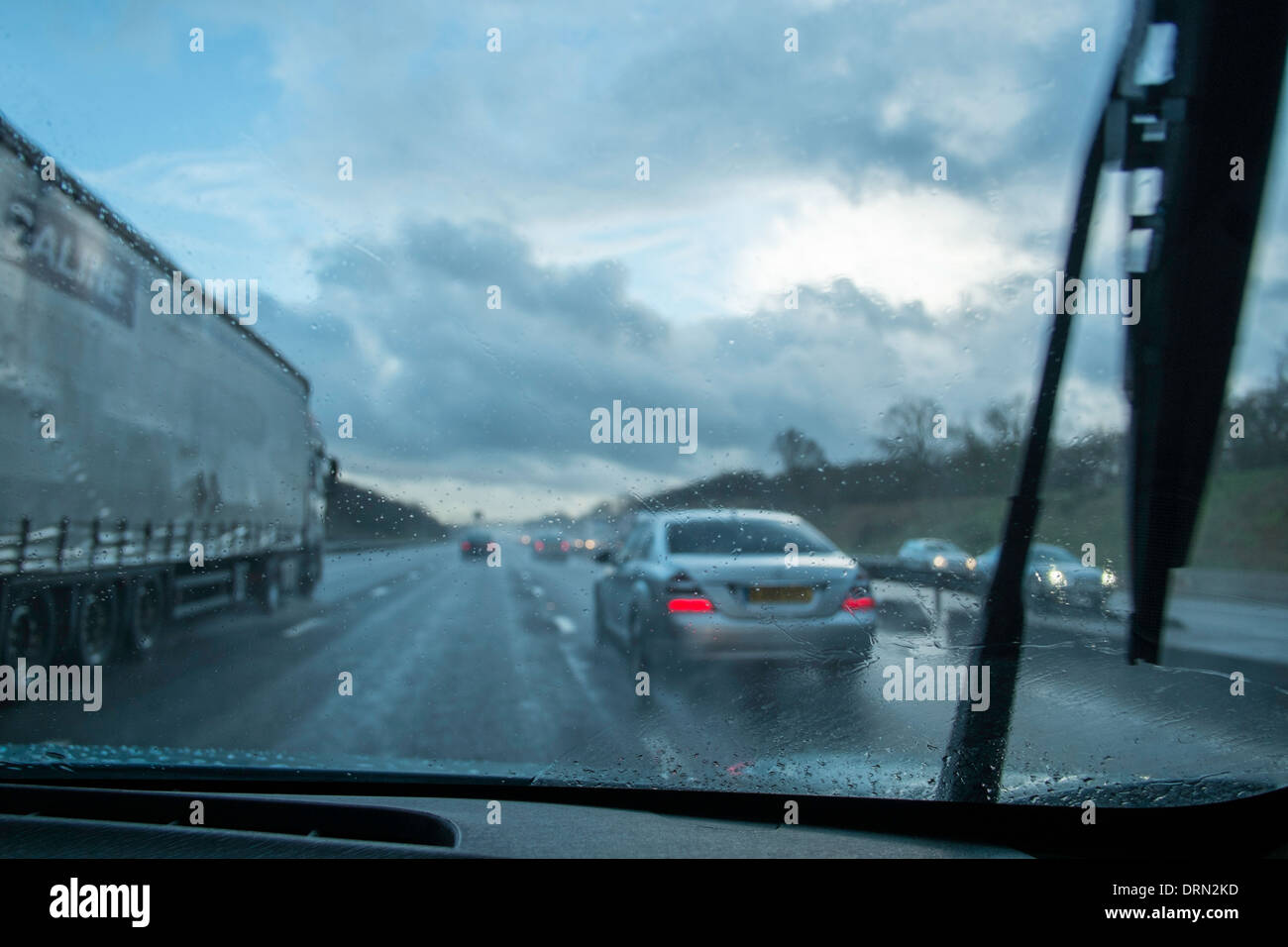 Raining motorway hi-res stock photography and images - Alamy