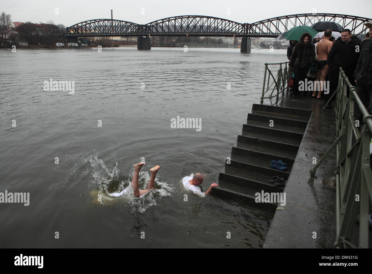 Orthodox Christian worshippers attend traditional Epiphany bathing in ...