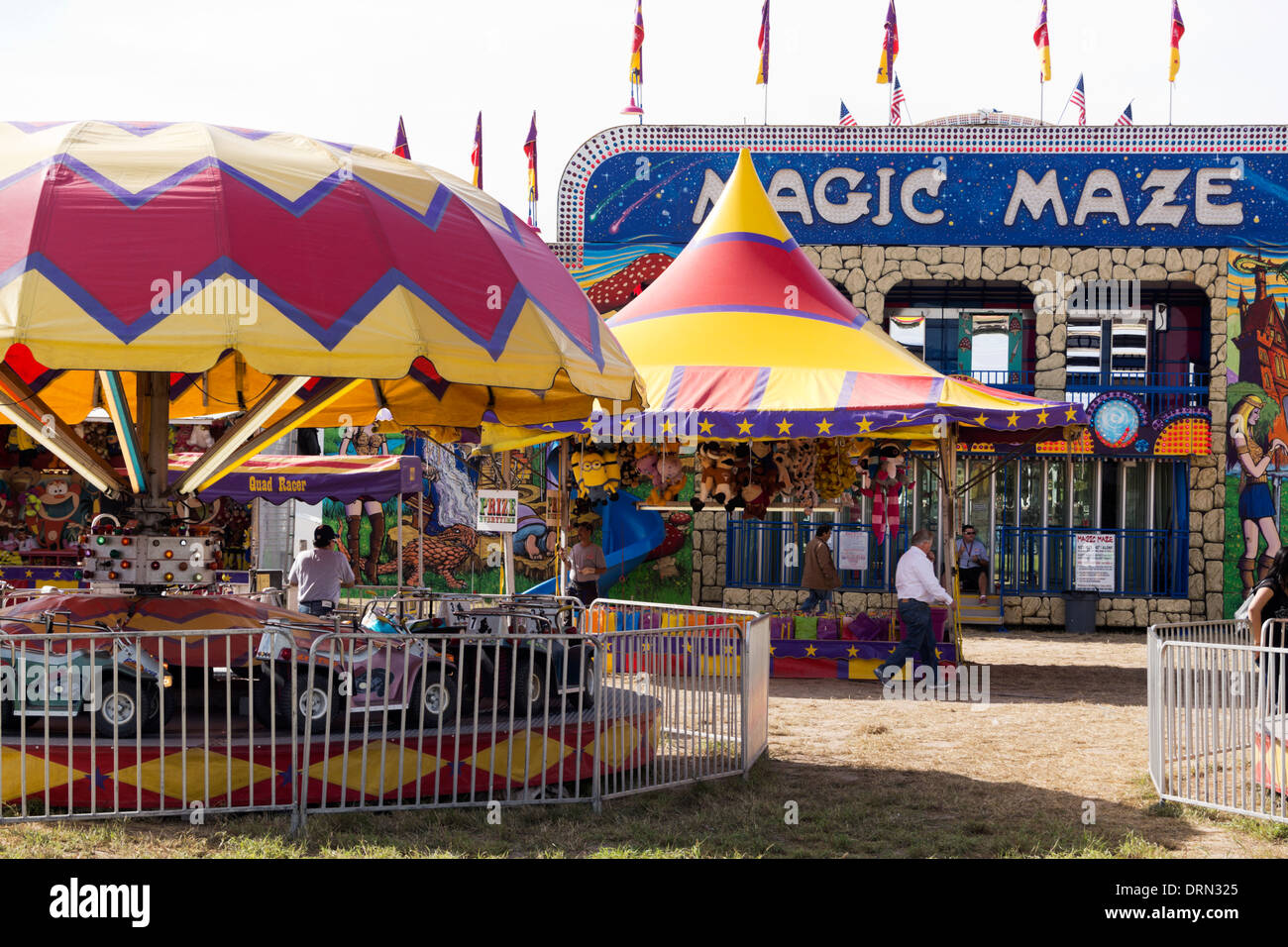 Carnival rides set up in Mission, Texas, USA Stock Photo - Alamy