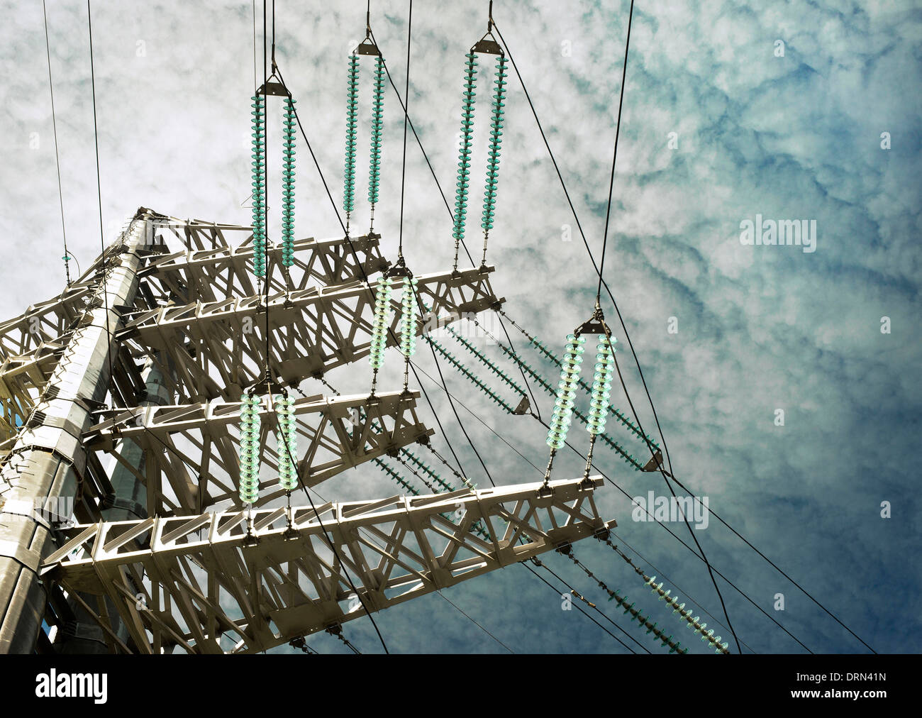 high voltage pylon Stock Photo - Alamy
