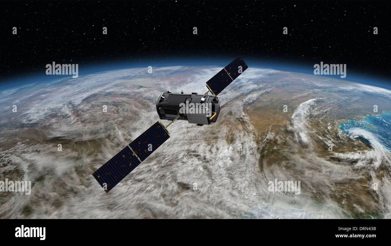 Artist's rendering of Orbiting Carbon Observatory (OCO)-2, one of five ...