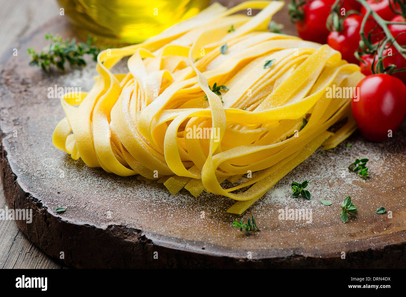 Fresh tagliatelle pasta Stock Photo - Alamy