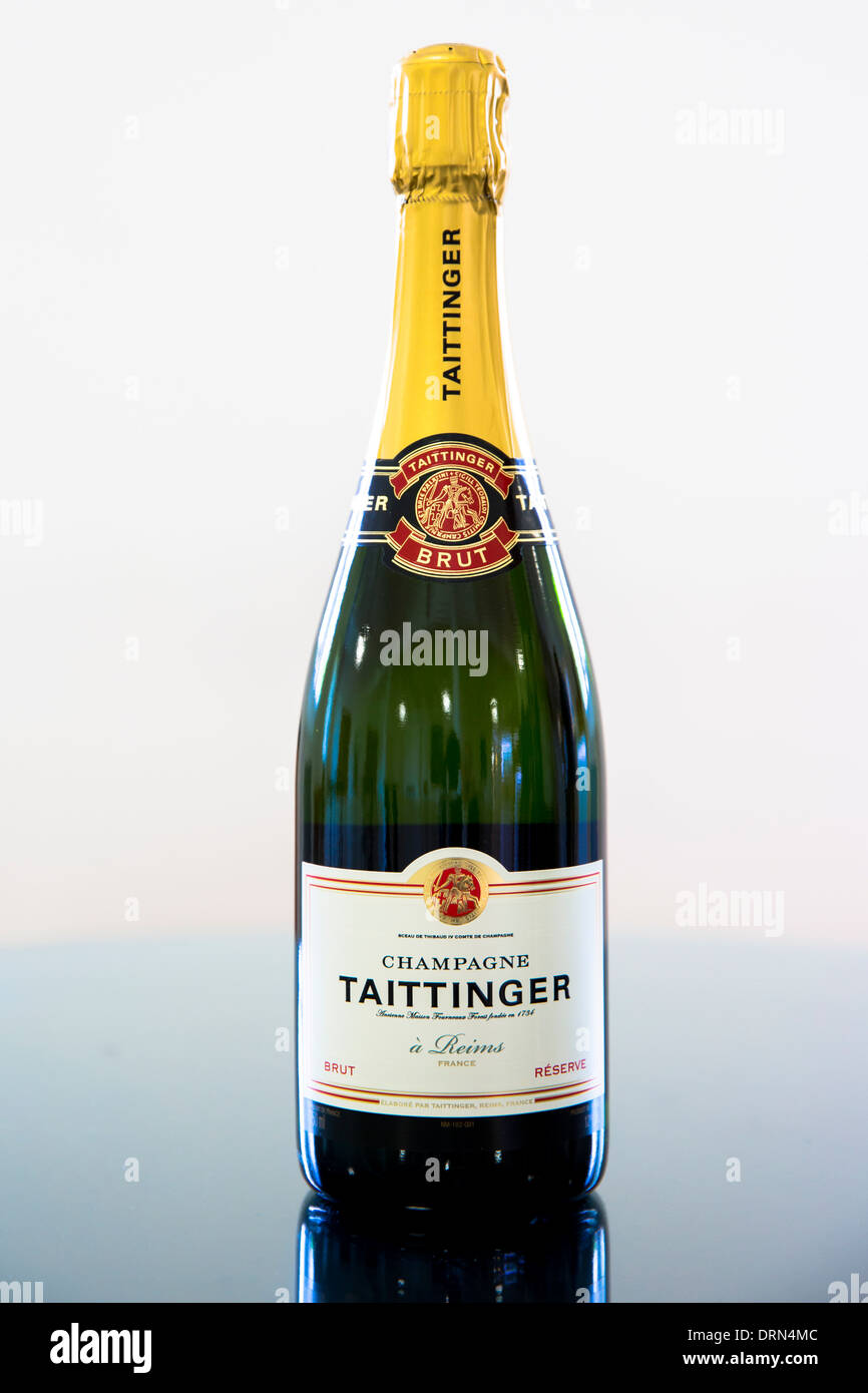 Champagne Taittinger Brut on display at Taittinger in Place Saint ...
