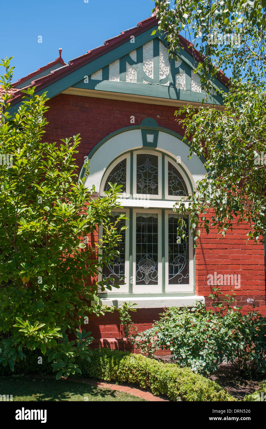 Leadlight feature window in an Edwardian-era home, Middle Park ...