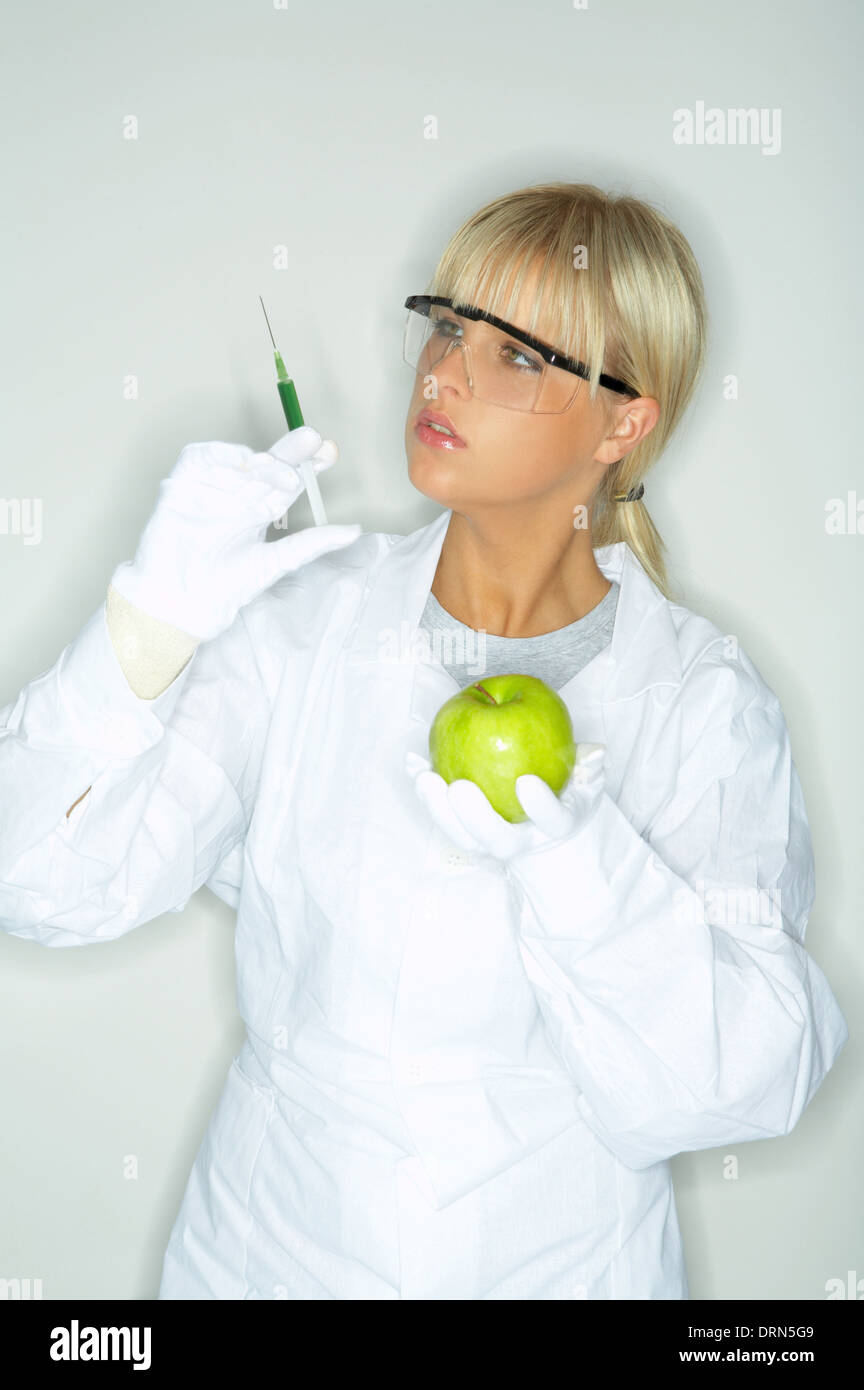 Female in lab Stock Photo - Alamy