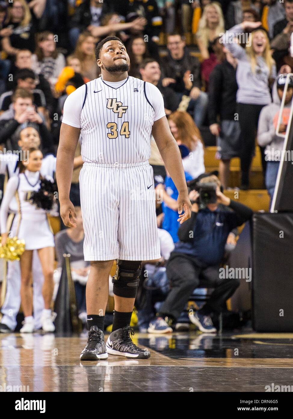 - Orlando, FL, U, . 29th Jan, 2014. S: UCF Knights center Justin ...