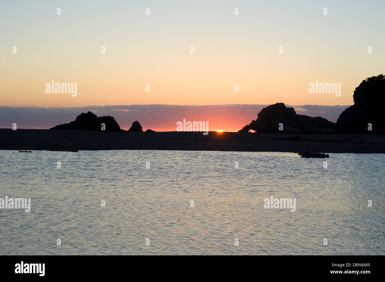 Navarro River at Navarro Beach in Mendocino, California Stock Photo - Alamy