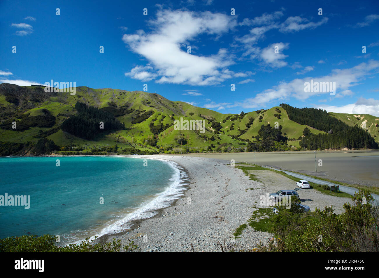 Cable Bay and Pepin Island, near Nelson, South Island, New Zealand ...