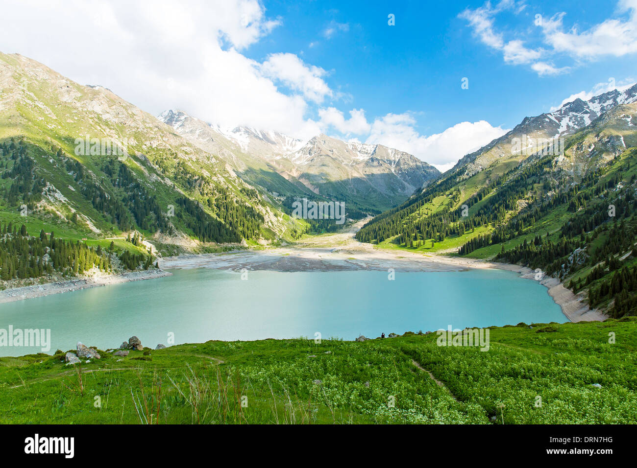 Spectacular scenic Big Almaty Lake ,Tien Shan Mountains in Almaty ...