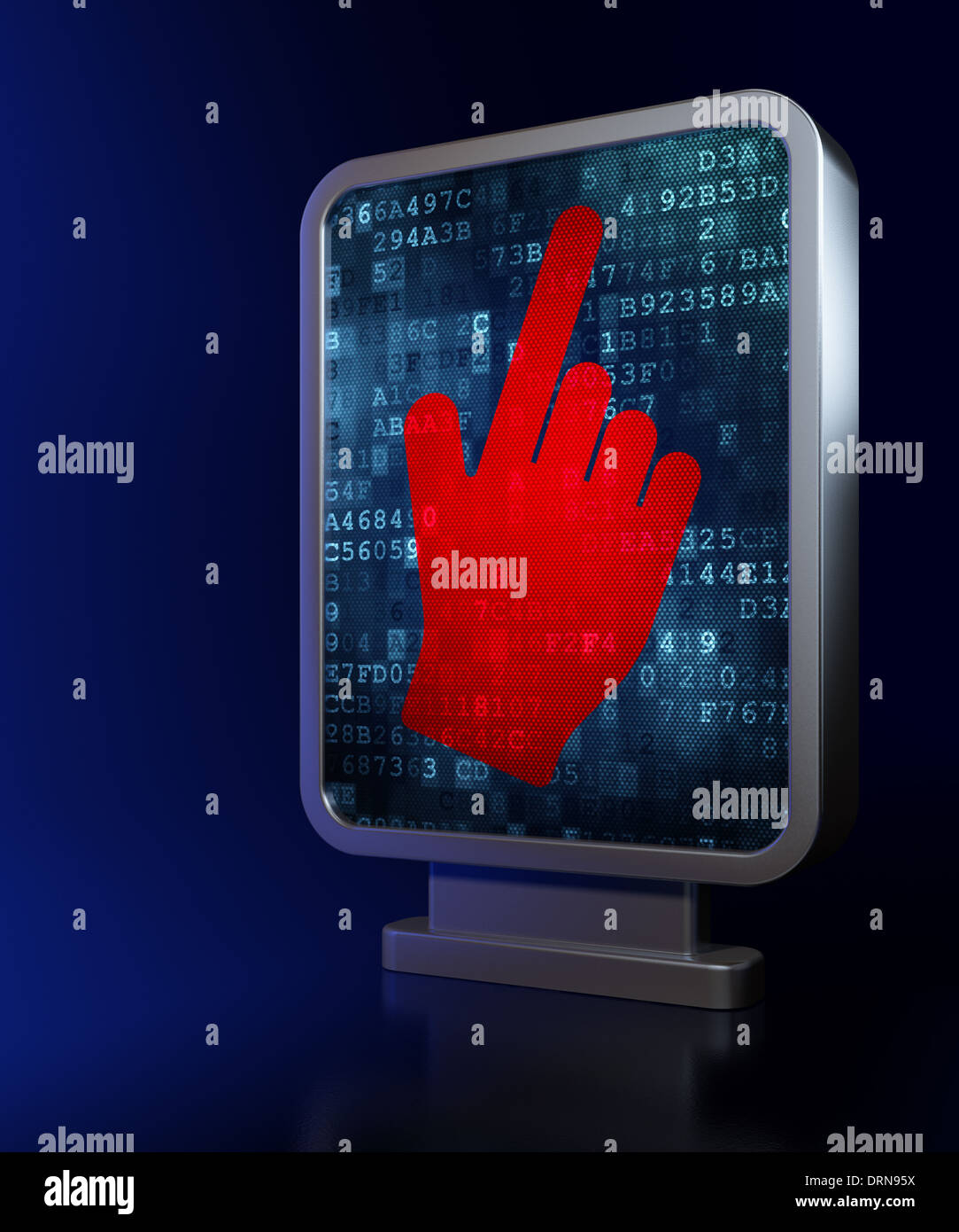 Marketing concept: Mouse Cursor on billboard background Stock Photo - Alamy