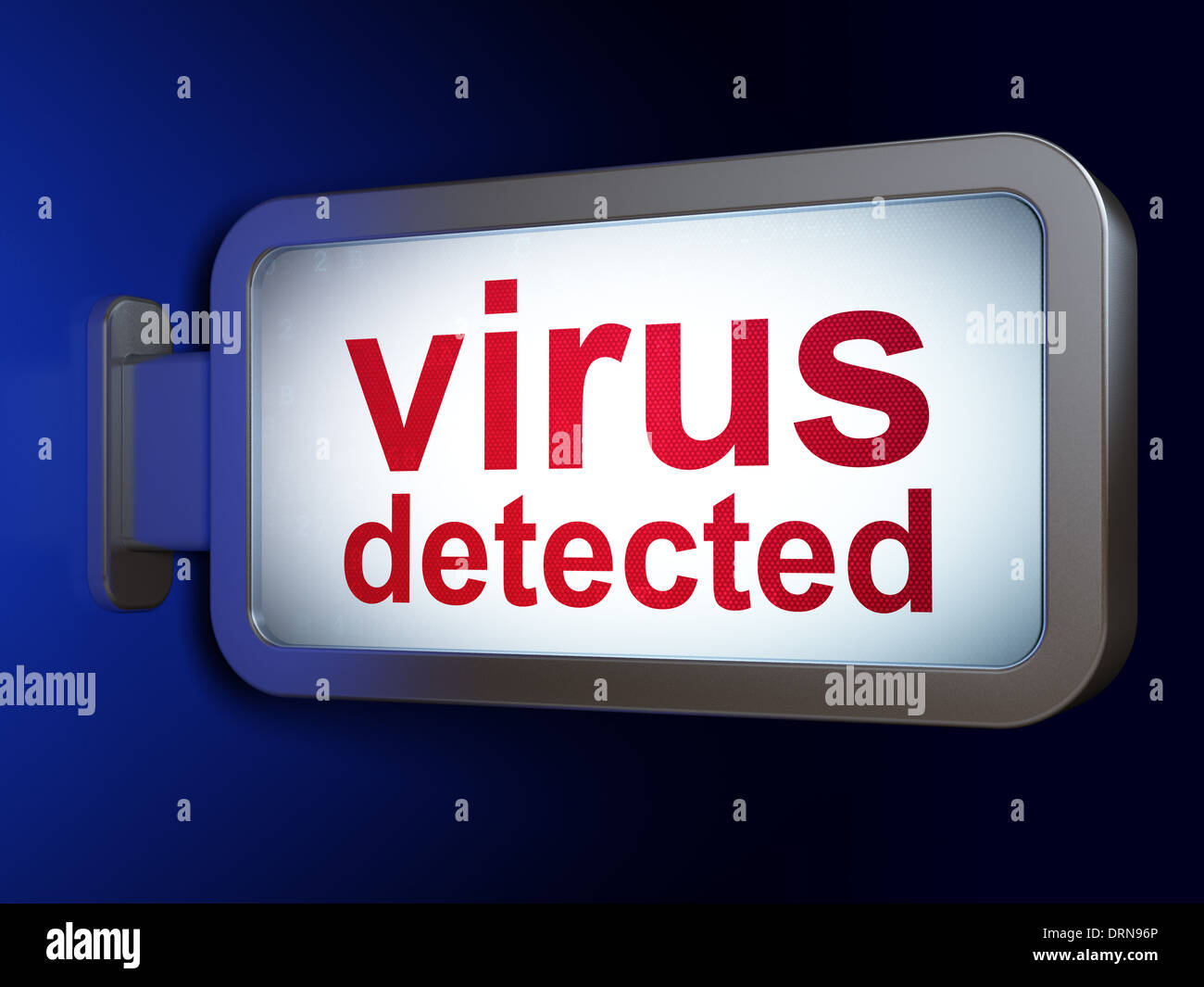 Protection concept: Virus Detected on billboard background Stock Photo ...