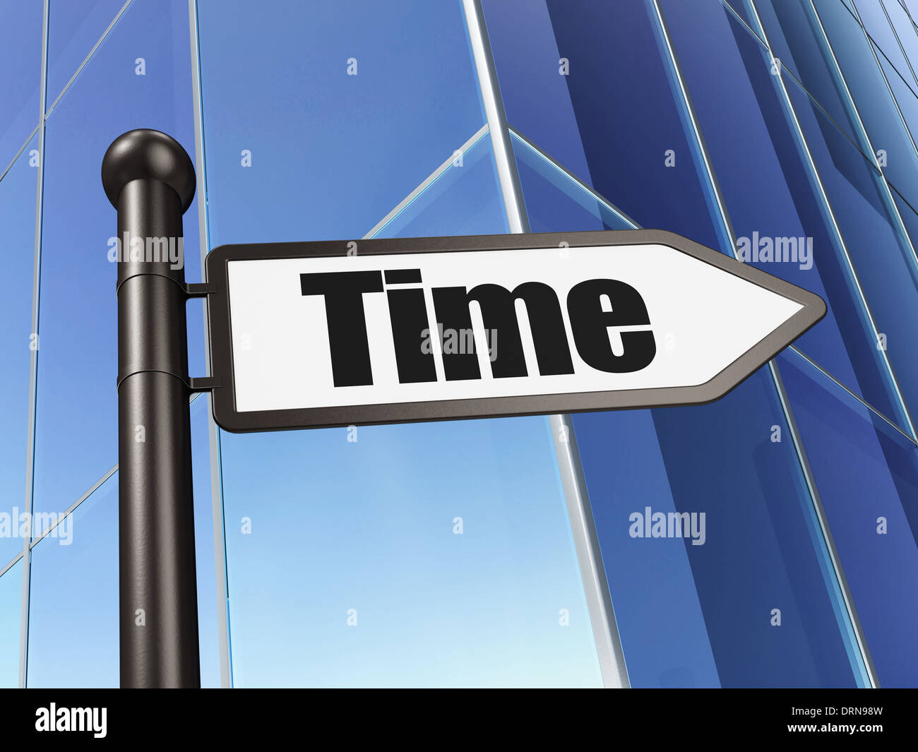 Timeline concept: sign Time on Building background Stock Photo - Alamy