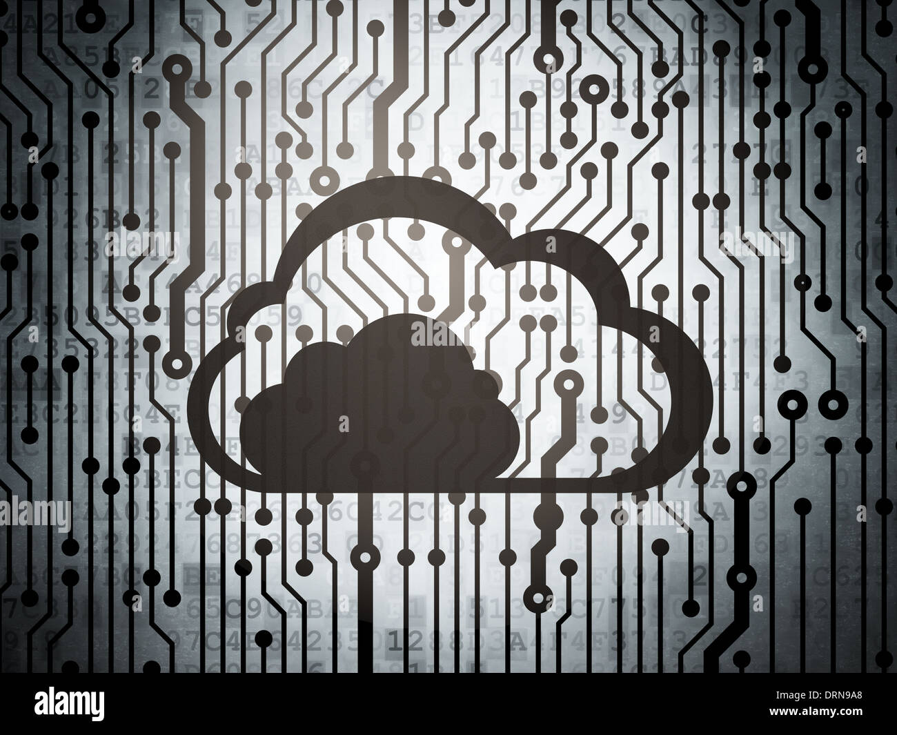 Cloud technology concept: circuit board with Cloud Stock Photo - Alamy