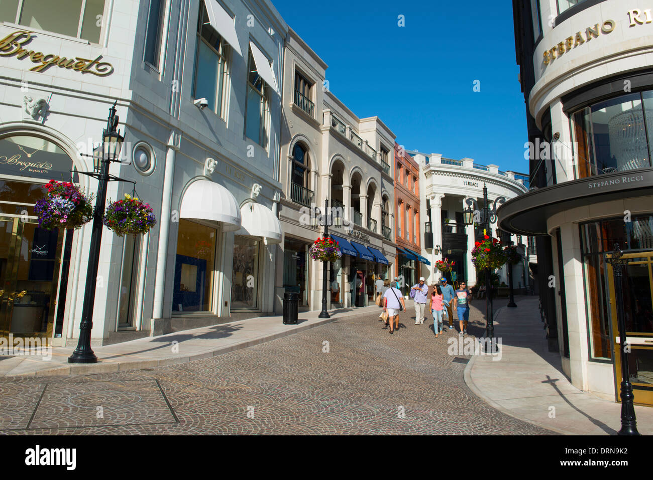 Shops in Via Rodeo, Beverly Hills, Los Angeles, California USA Stock ...
