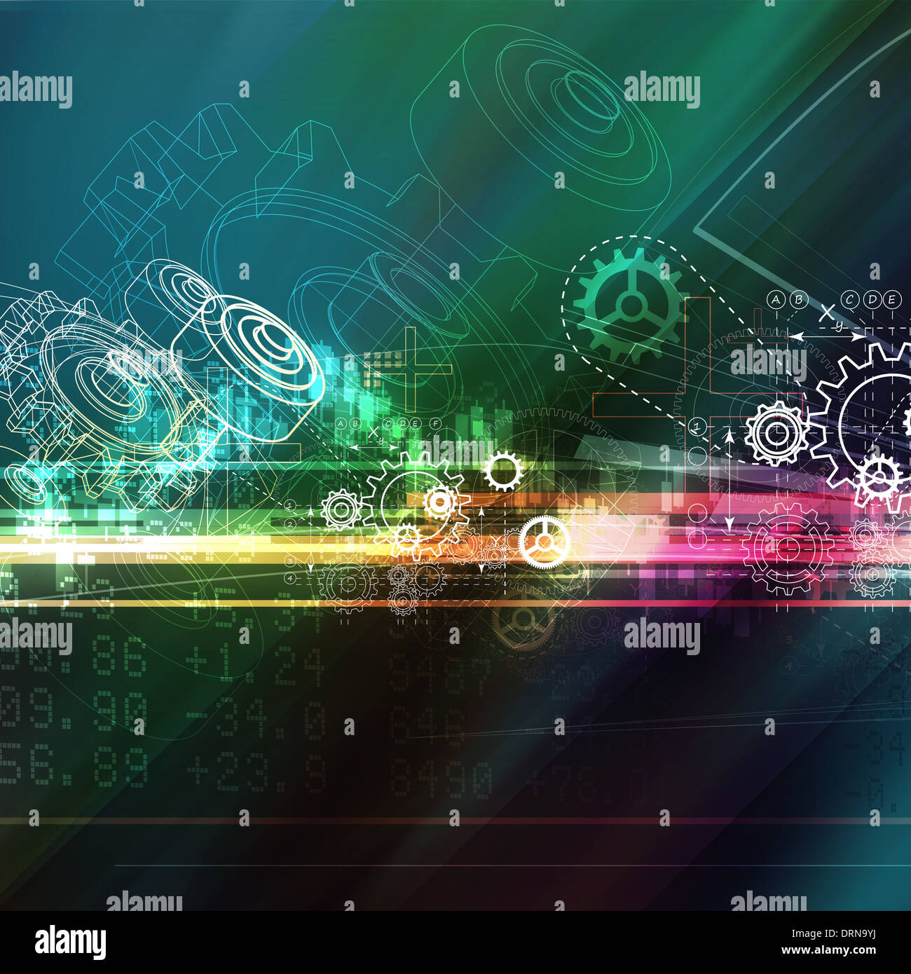 Gear Abstract Background - Stock Image Stock Photo - Alamy