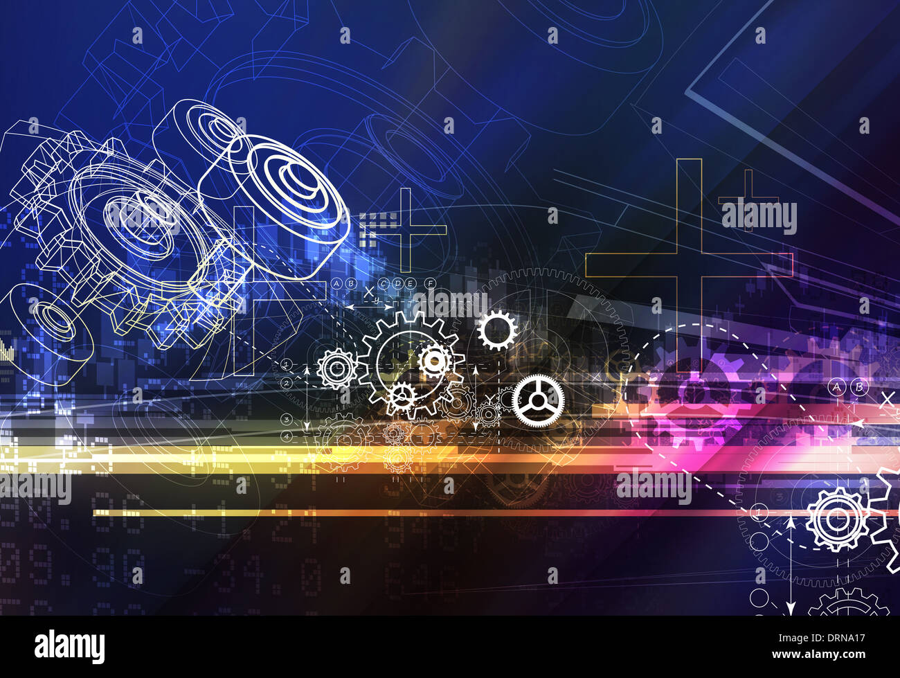 Gear Abstract Background - Stock Image Stock Photo - Alamy