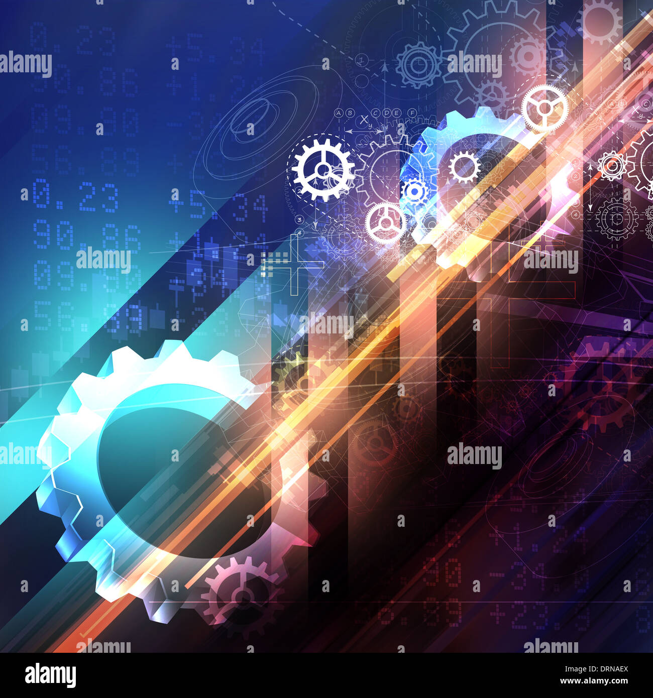 Gear Abstract Background - Stock Image Stock Photo - Alamy