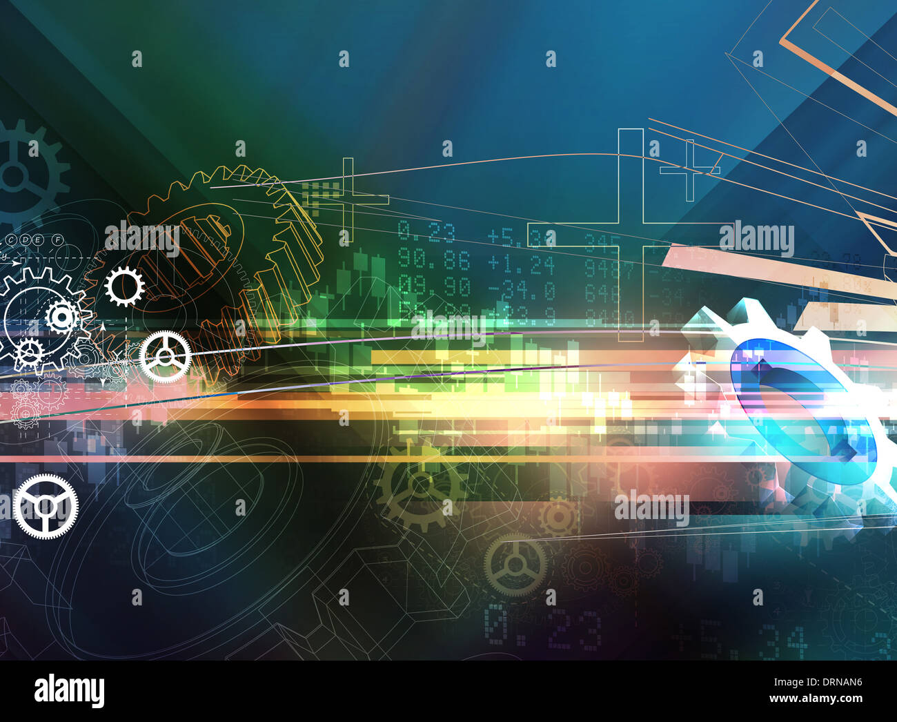 Gear Abstract Background - Stock Image Stock Photo - Alamy