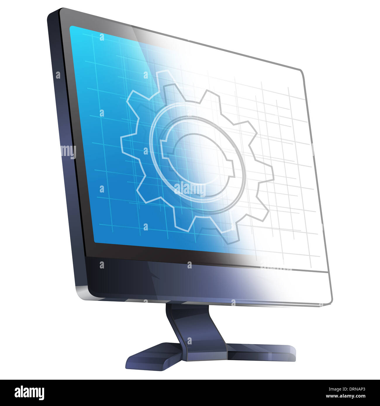 Technology Monitor with grid lines Stock Photo - Alamy