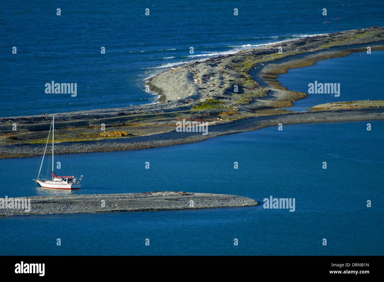 Nelson Boulder Bank and yacht, Nelson Haven, Nelson, South Island, New ...