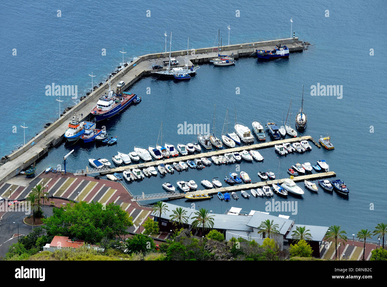 Madeira Portugal. Harbour in Machico Stock Photo - Alamy