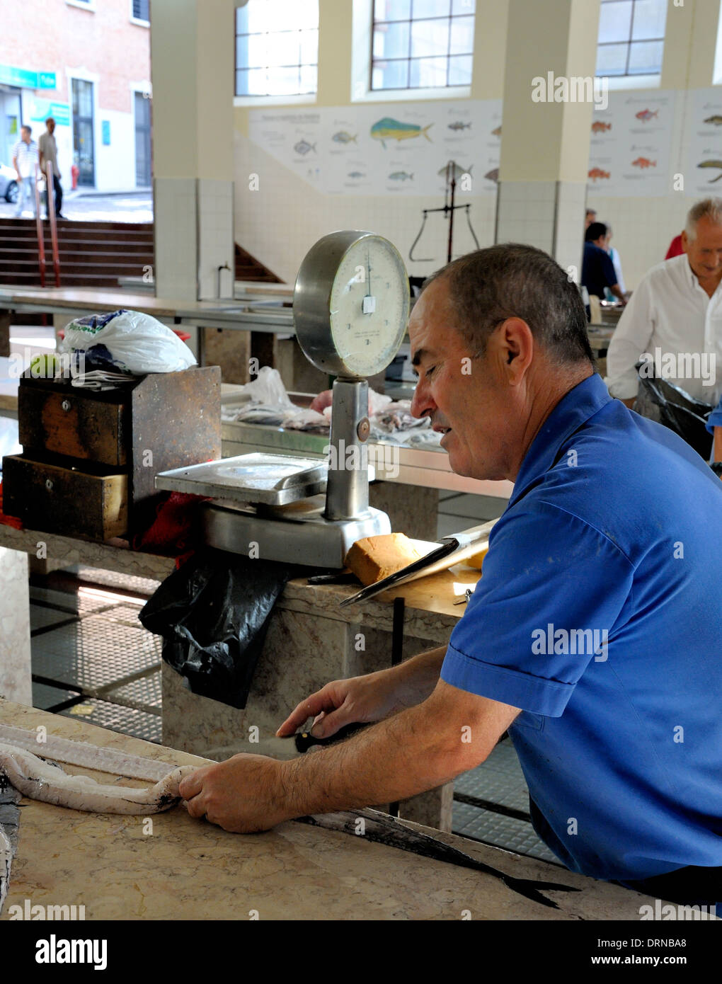 Funchal Madeira indoor fresh fish Mercado dos Lavradores Stock Photo ...