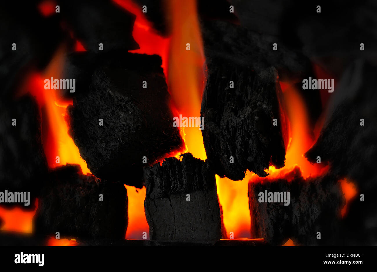 gas fire flames with imitation coal Stock Photo - Alamy