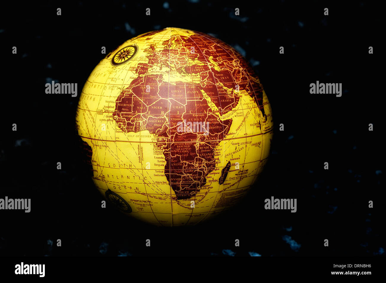 Map of earth showing continents hi-res stock photography and images - Alamy