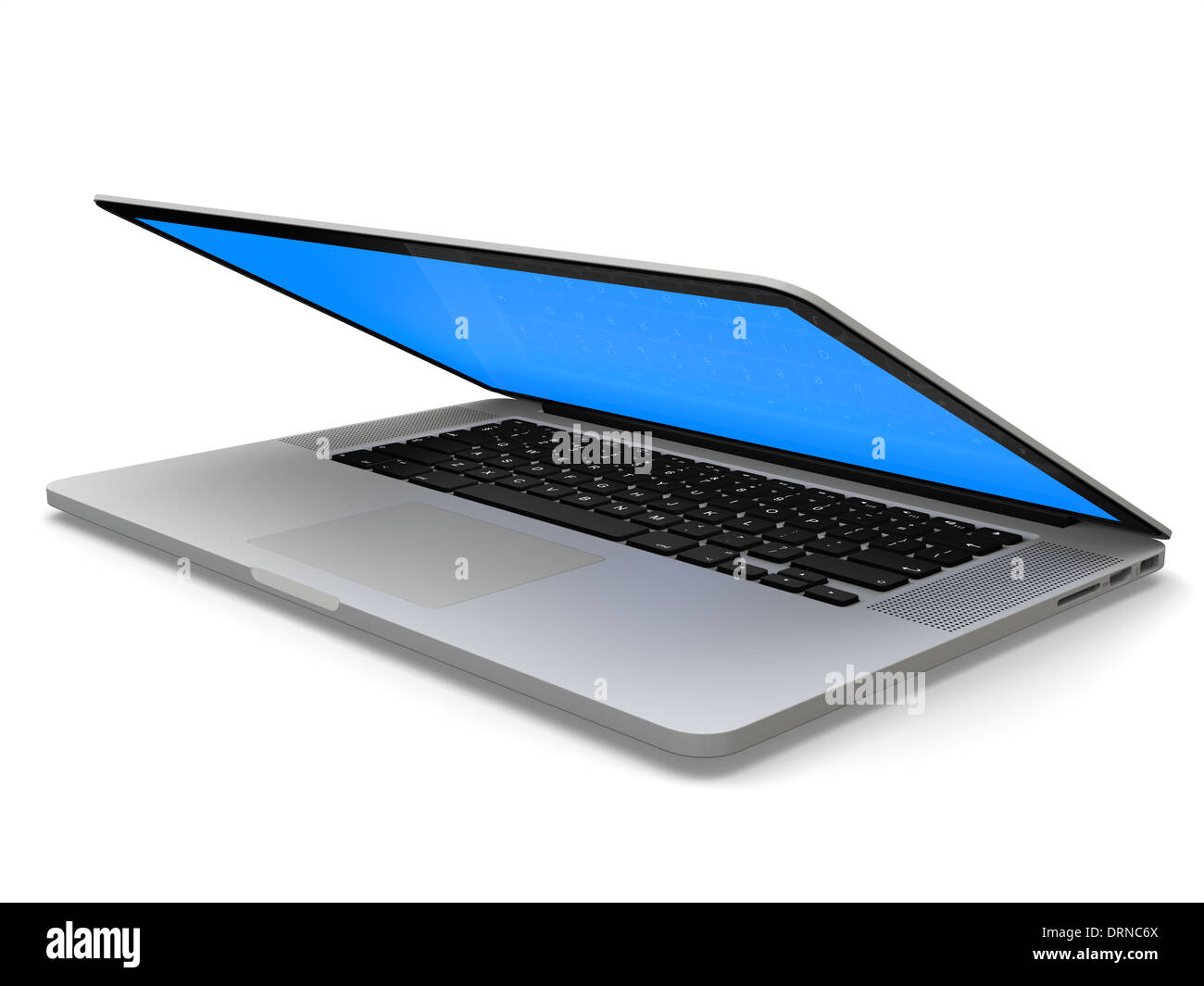 Laptop computer blank white screen isolated on white background Stock ...