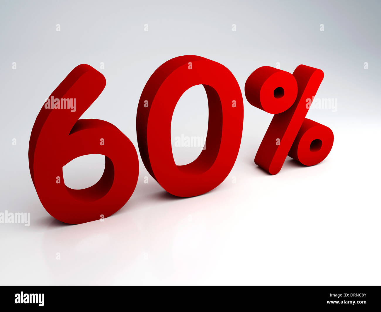 3D rendering of a 60 percent Stock Photo - Alamy